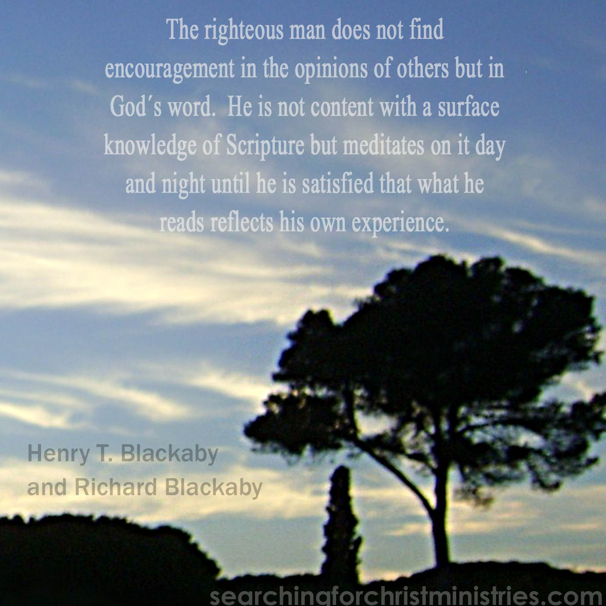 The Righteous Man In God´s Word – Searching For Christ